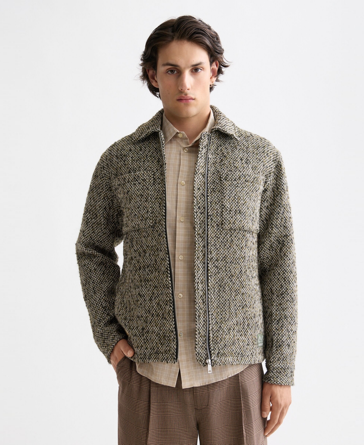 Click here for Scotch & Soda Mens Regular Fit Zip-Up Jacket - Cha... prices