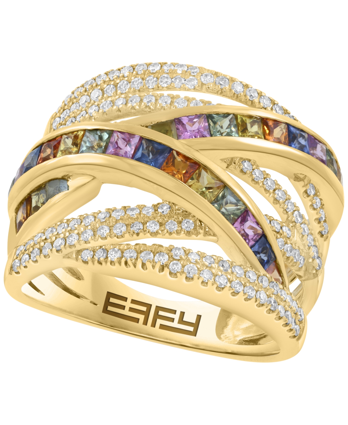 Click here for Effy Collection Diamond (3/8 ct. t.w.) and Multi-G... prices