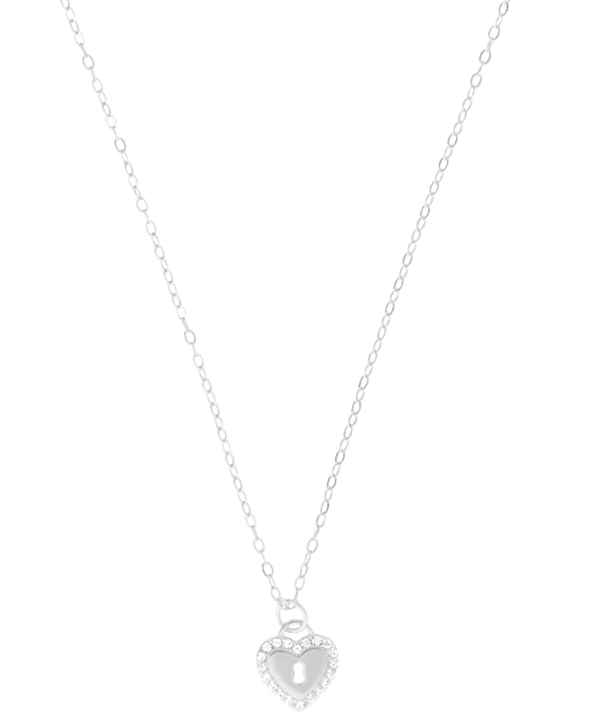 Click here for Macys Cubic Zirconia Heart Key Pendant Necklace in... prices