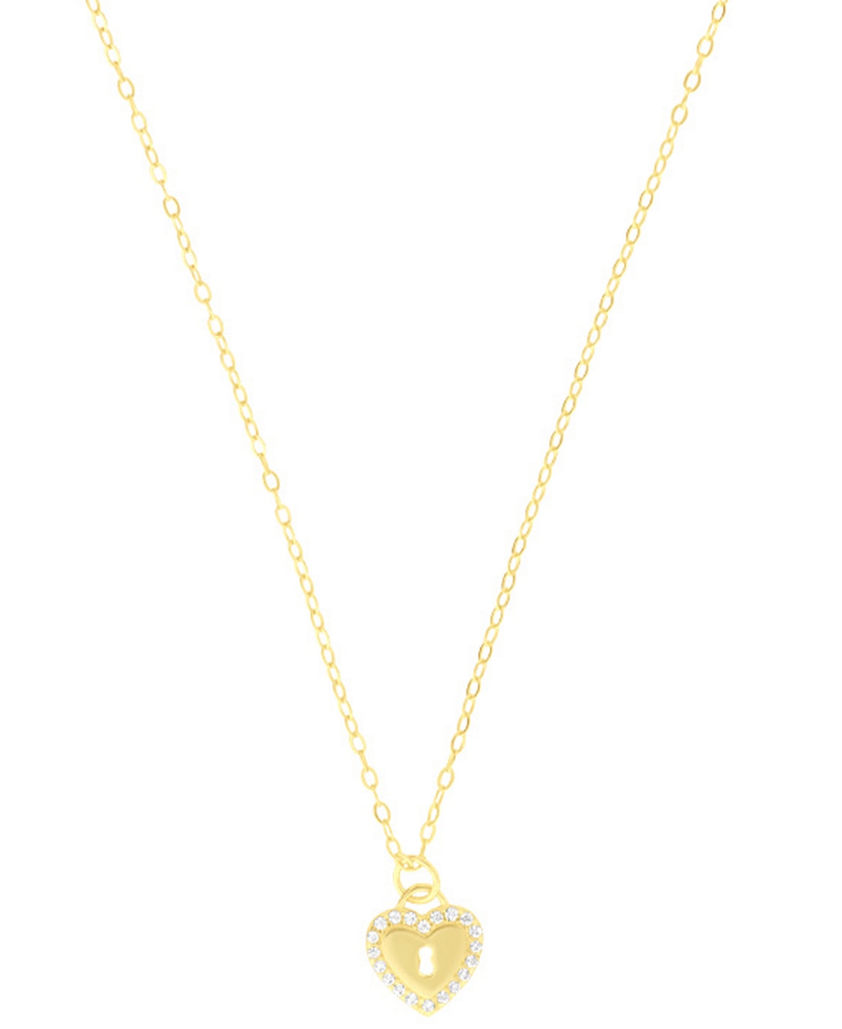 Click here for Macys Cubic Zirconia Heart Key Pendant Necklace in... prices