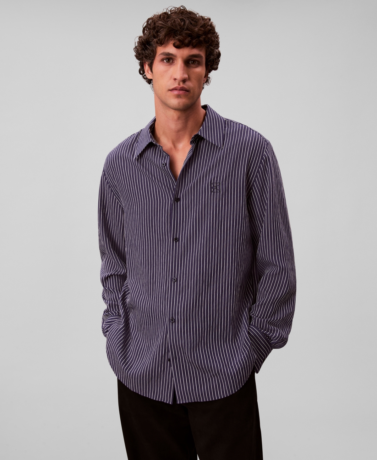 Click here for Calvin Klein Mens Thin Striped Long Sleeves Easy S... prices