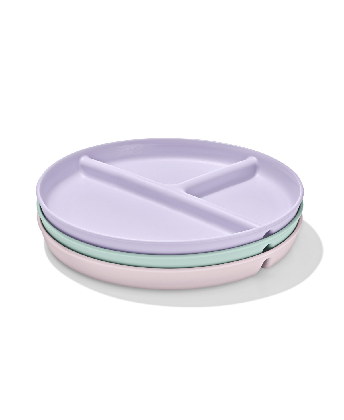Click here for Oxo Tot Set of 3 Stackable Divided Plates - Multi prices