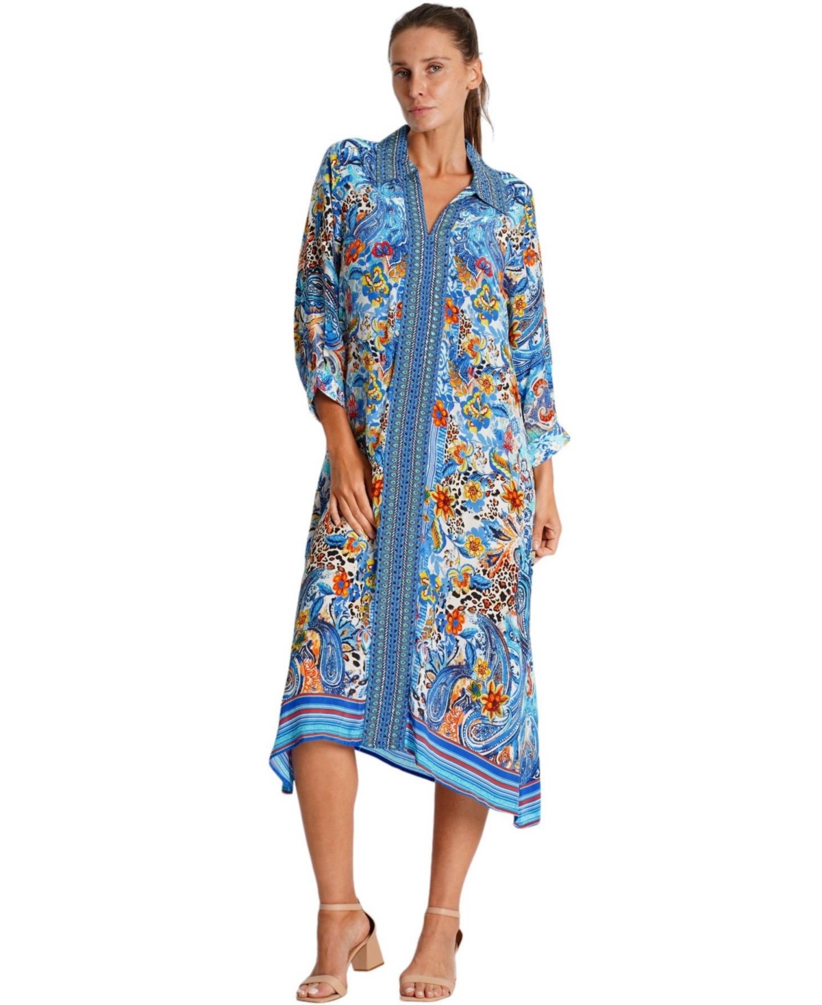 Click here for La Moda Clothing Womens Midi Summer Dress with Col... prices