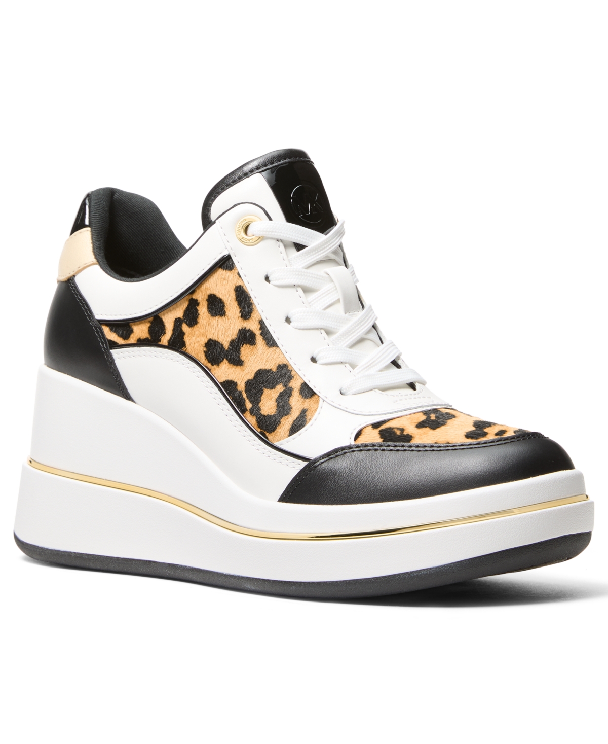 Michael Michael Kors Womens Emmy Wedge Heel Trainers Shoes - Leopard Print