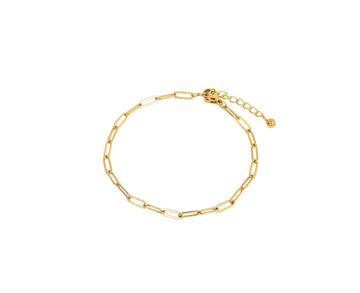 Click here for Paperclip Link Bracelet - Gold prices