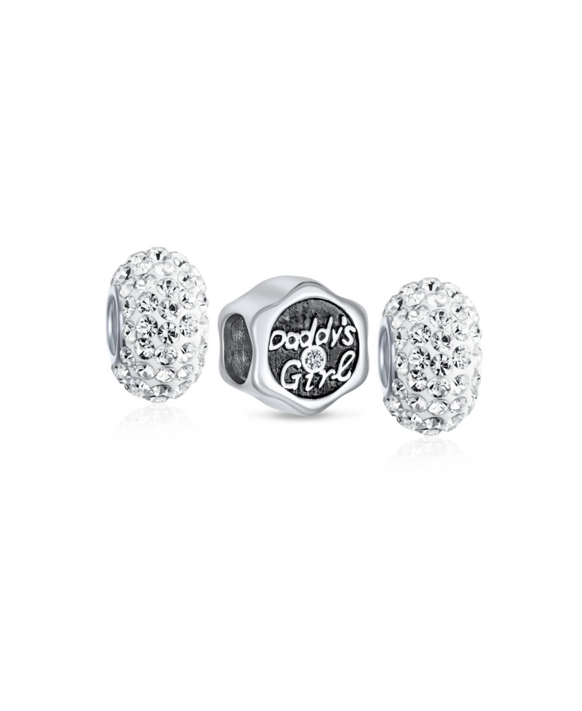 Click here for Bling Jewelry Set of 3 Fathers Love Cz Daddys Girl... prices