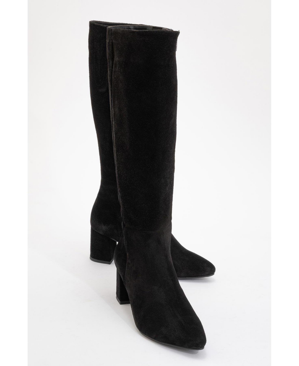 Click here for Forever & Always Shoes Sejas Leather Block Heel Kn... prices