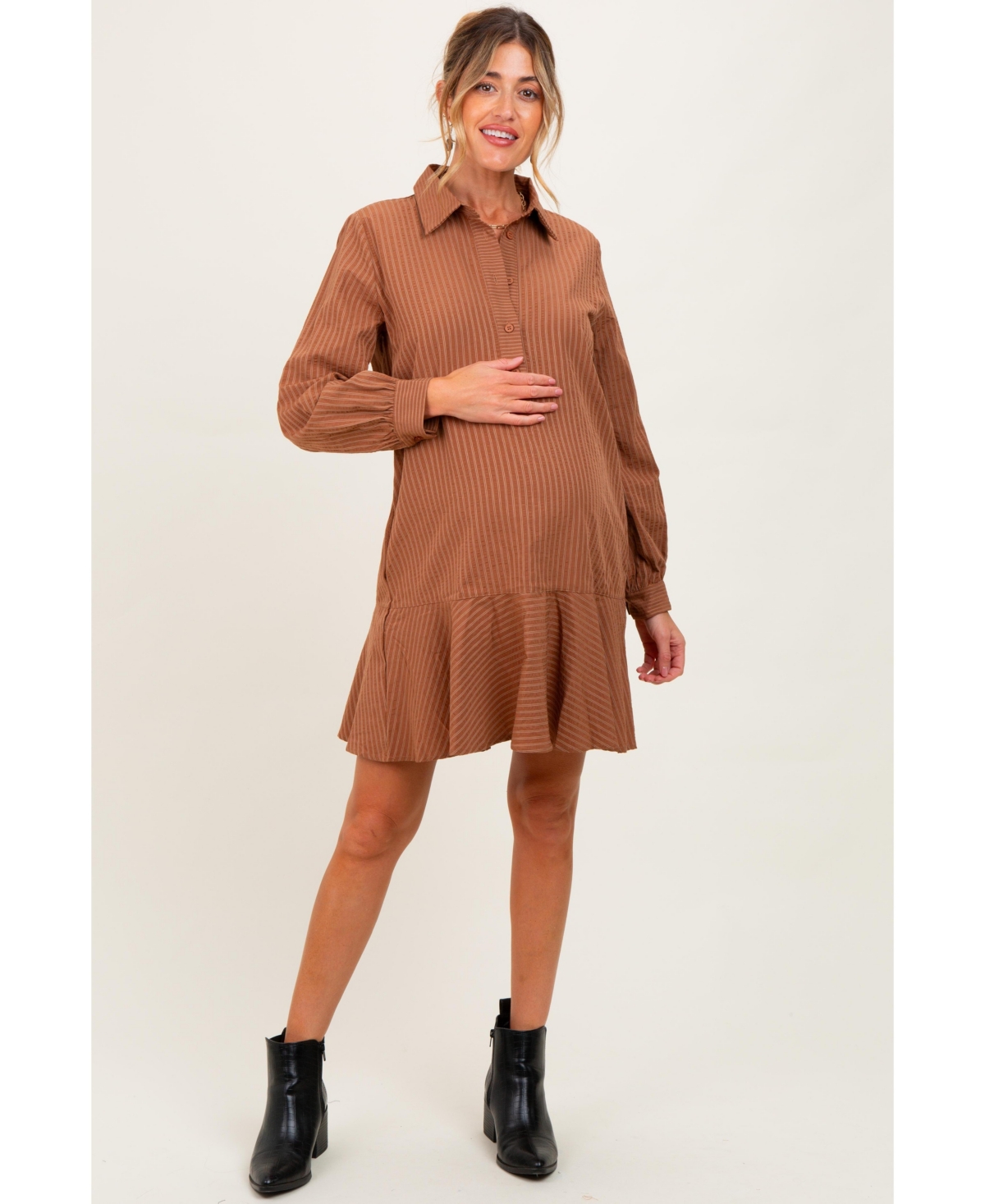 Click here for Pinkblush Maternity Navy Striped Long Sleeve Drop... prices