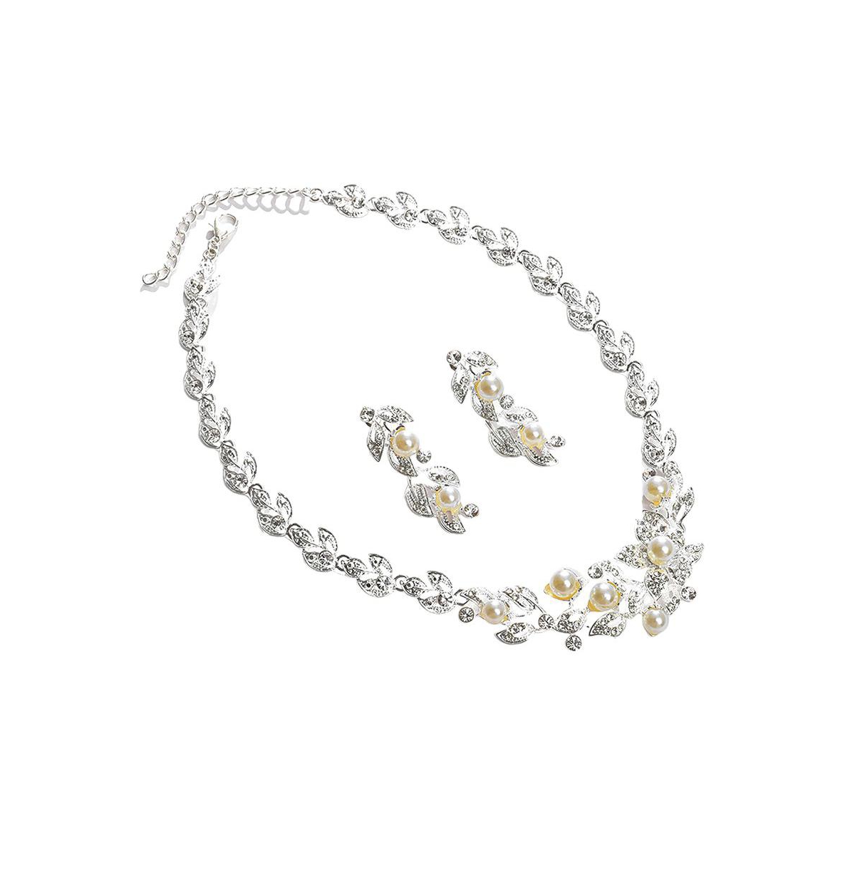 Click here for Sohi Womens Botanical Jewellery Set - Silver prices