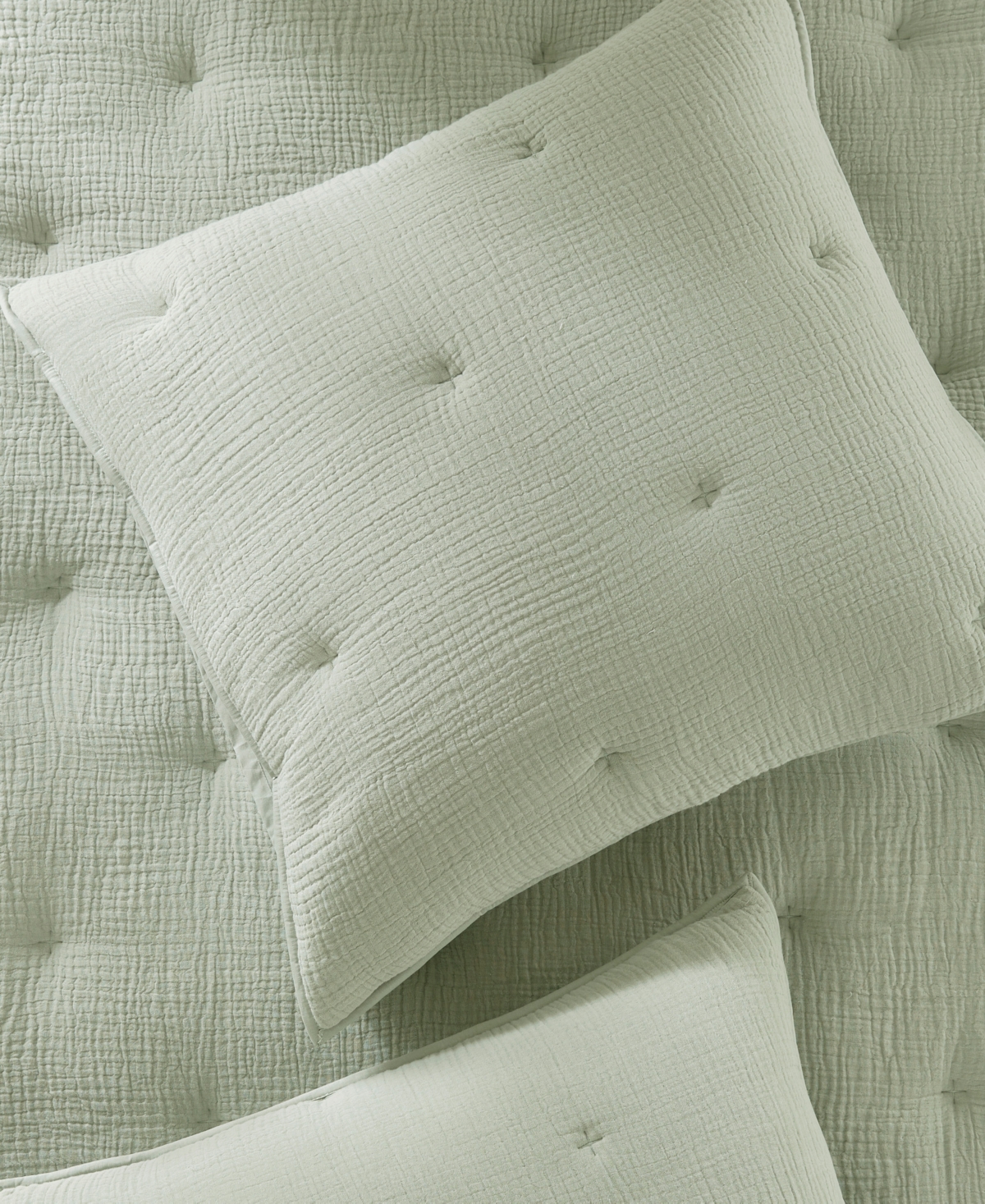 Harbor House Breeze Cotton Embroidered Sham  European - Sage