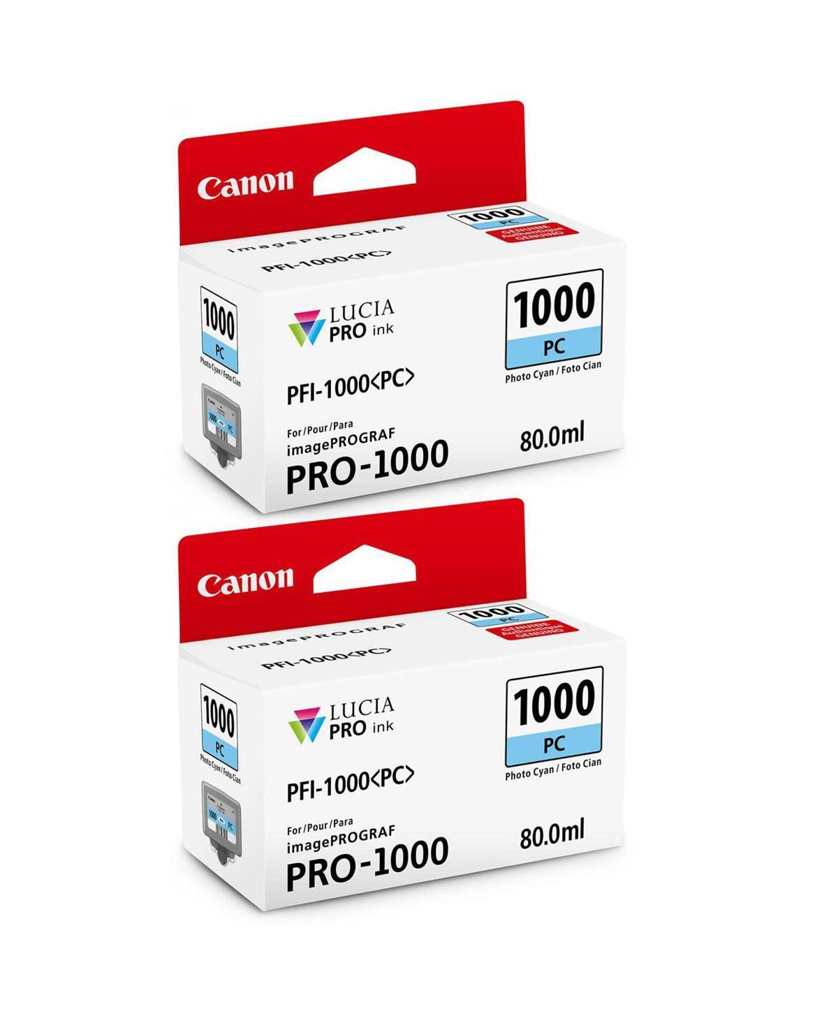 Click here for Canon 2 Pack Pfi-1000PC Photo Cyan Lucia Pro ink f... prices