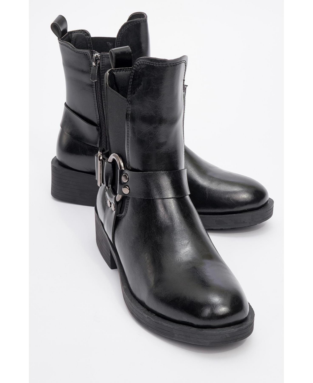 Click here for Prologue Shoes Stone Buckled Zip Ankle Boot (Women... prices