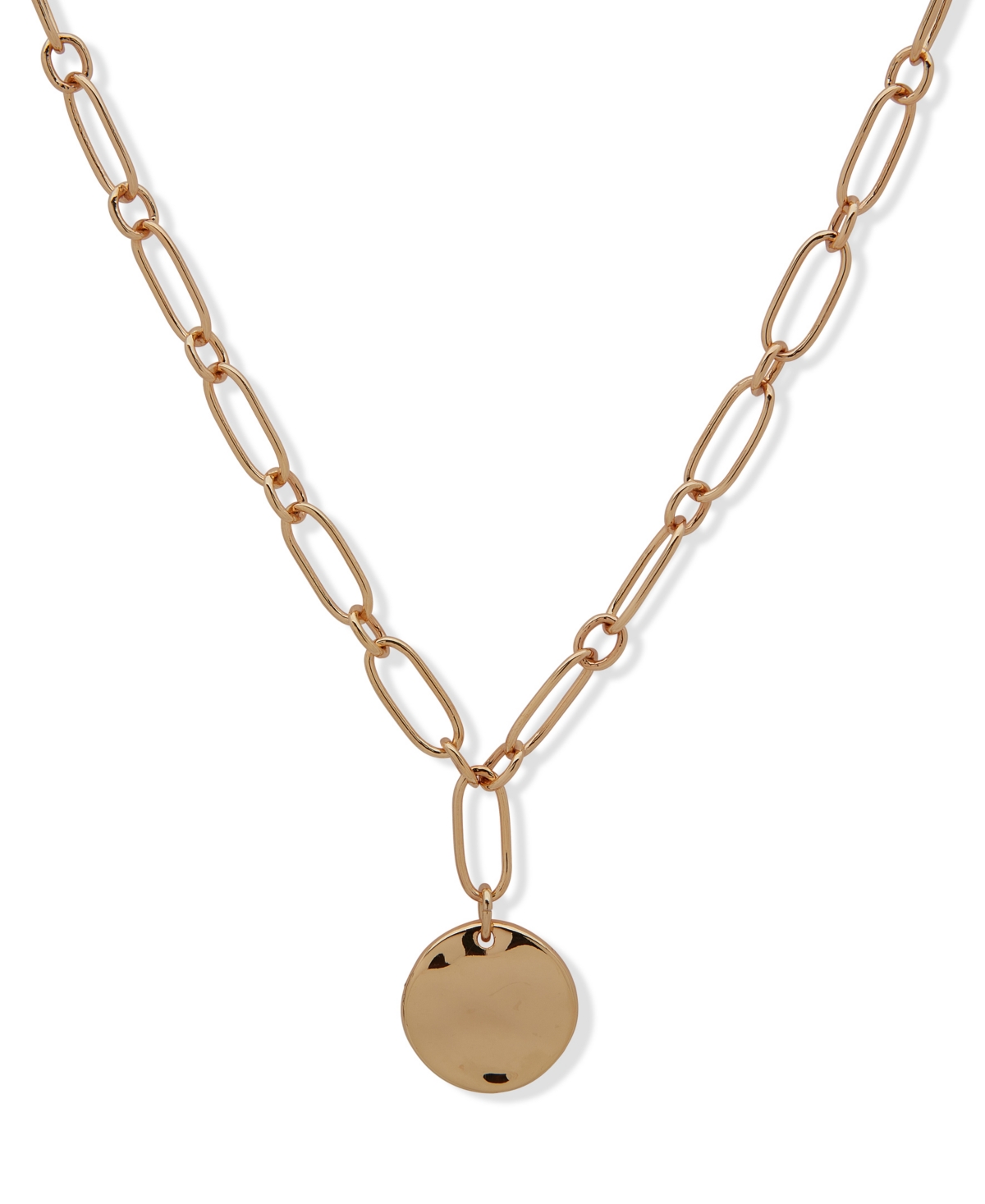 Click here for Nine West Gold-Tone Wavy Texture Pendant Necklace... prices