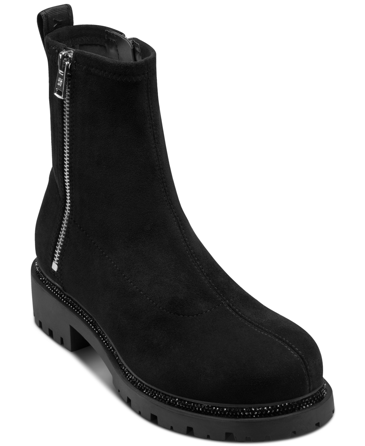 Click here for Dkny Roscoe Lug Booties - Black suede prices