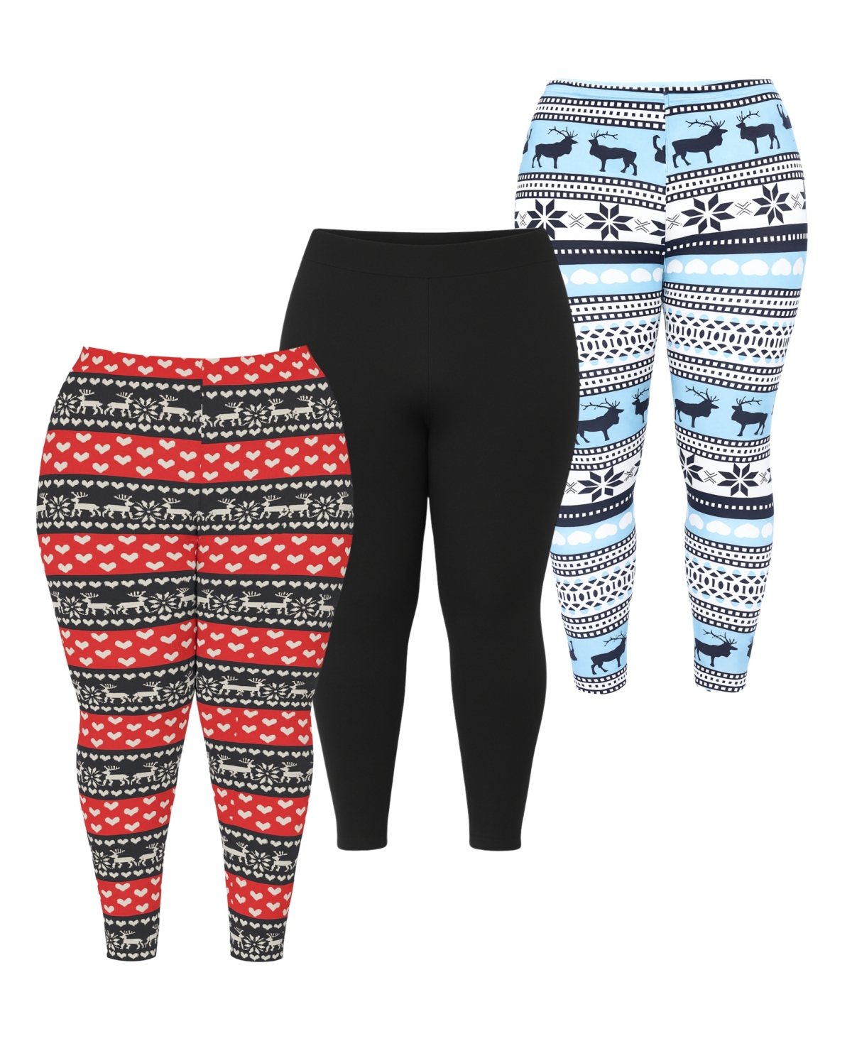 Click here for White Mark Plus Size Holiday Legging Pants  3-Pack... prices