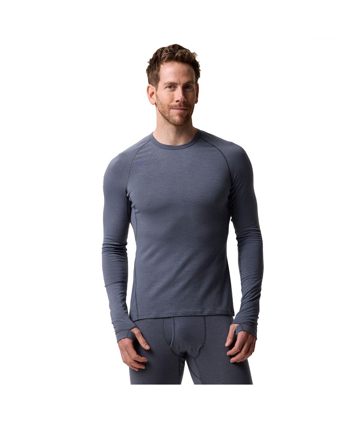 Backcountry Mens Cedars Rws Merino Lt-Wt Baselayer Crew Top Lightweight Long Underwear Tops - Turbulence