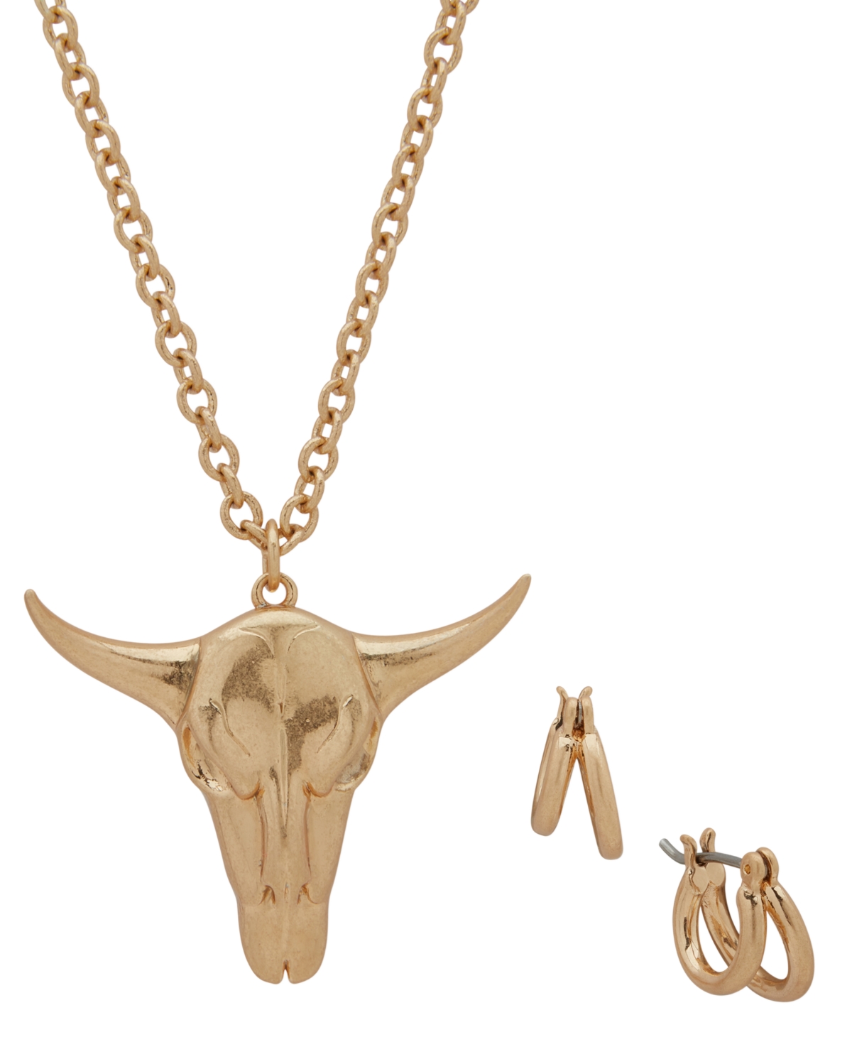 Click here for Yellowstone 2-Pc. Ram Pendant Necklace and Hoop Ea... prices