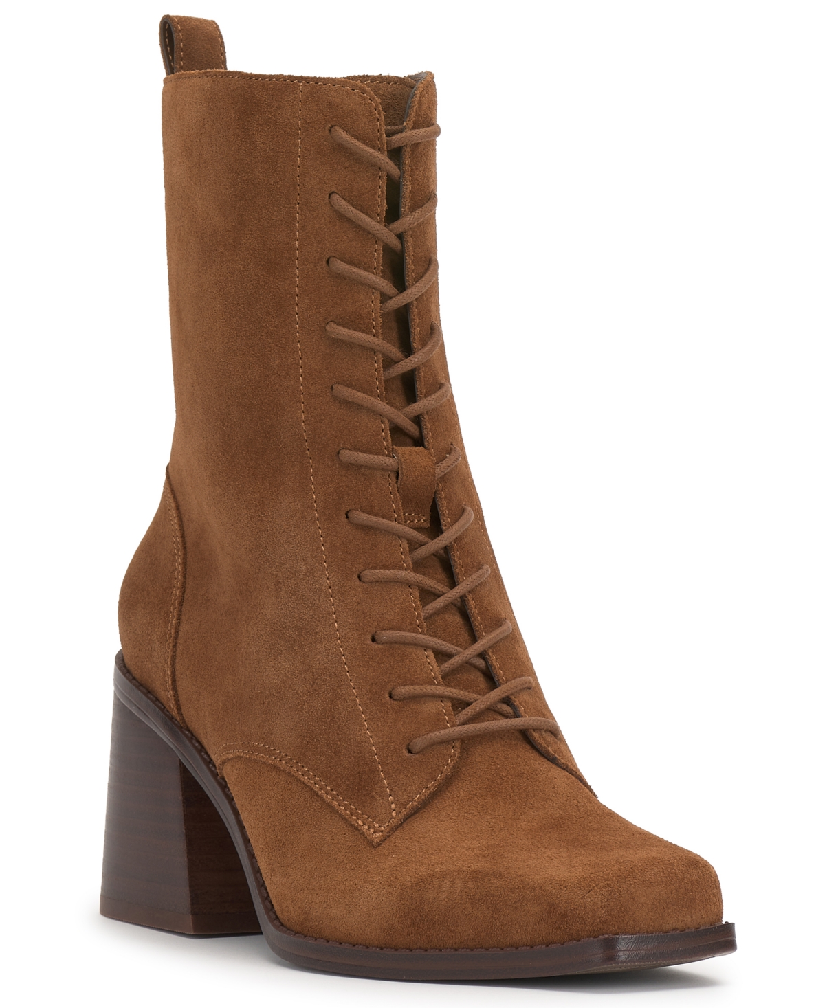 Click here for Vince Camuto Womens Safina Lace-Up Block-Heel Boot... prices