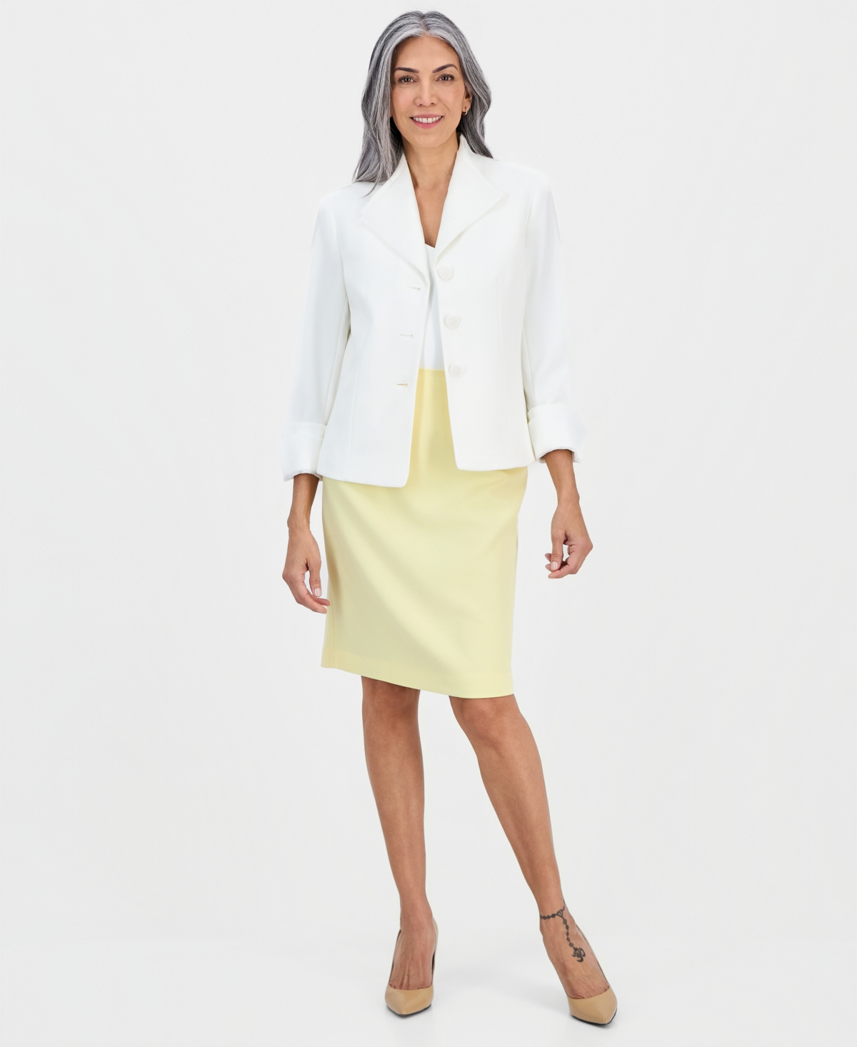 Click here for Kasper Womens Zip-Back Stretch Crepe Pencil Skirt... prices