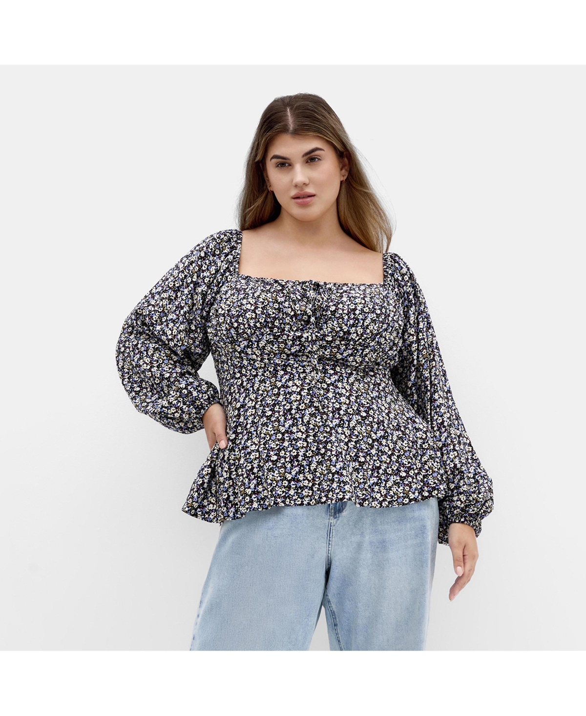Click here for City Chic Womens Gigi Long Sleeve Floral Print Top... prices
