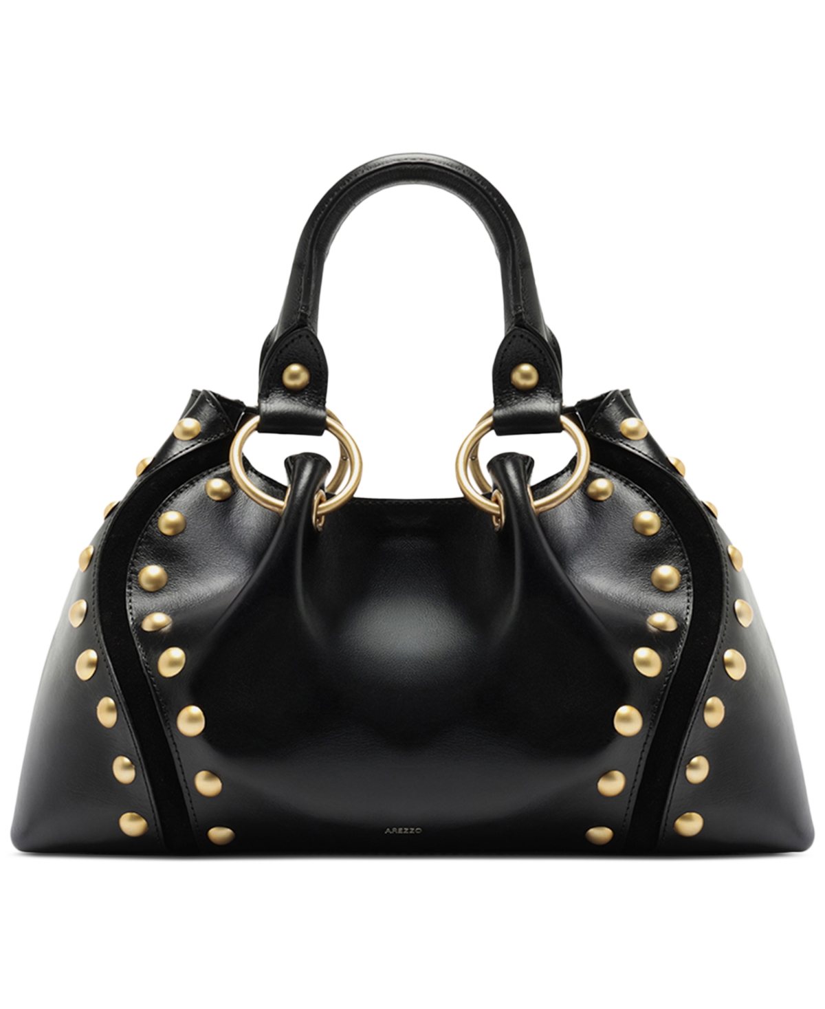 Click here for Arezzo Lucienne Medium Leather Satchel Bag - Black prices