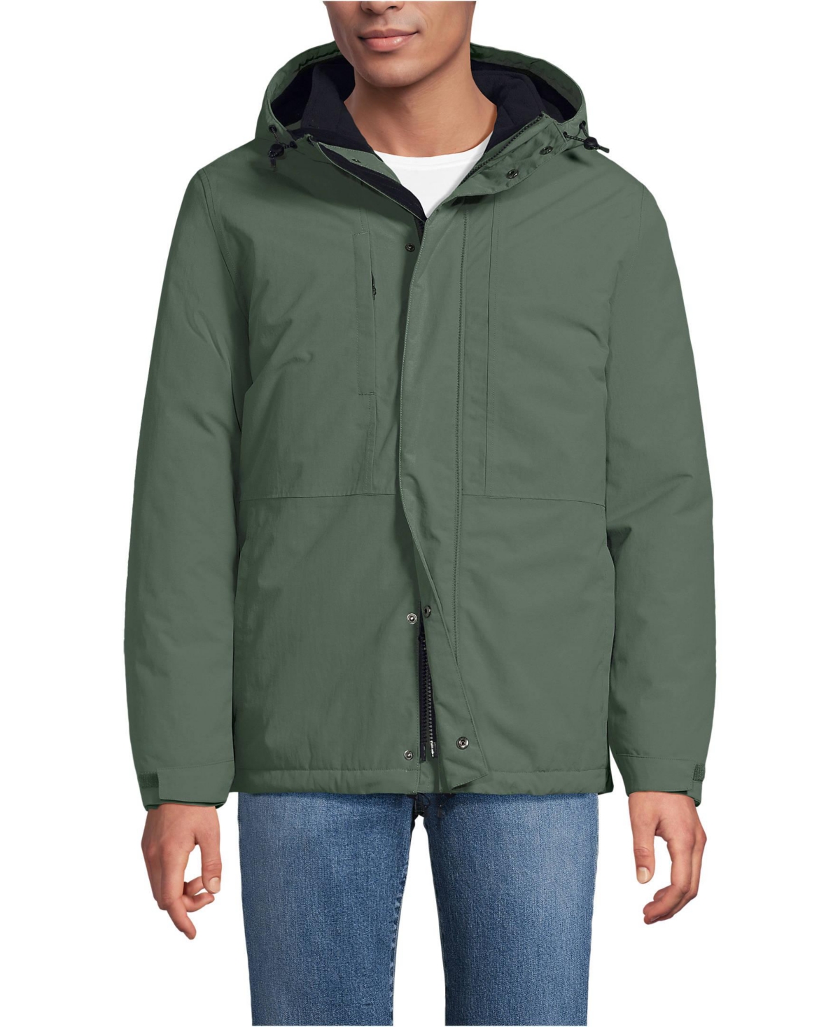 Click here for Lands End Mens Squall 3 in 1 Jacket - Spruce prices