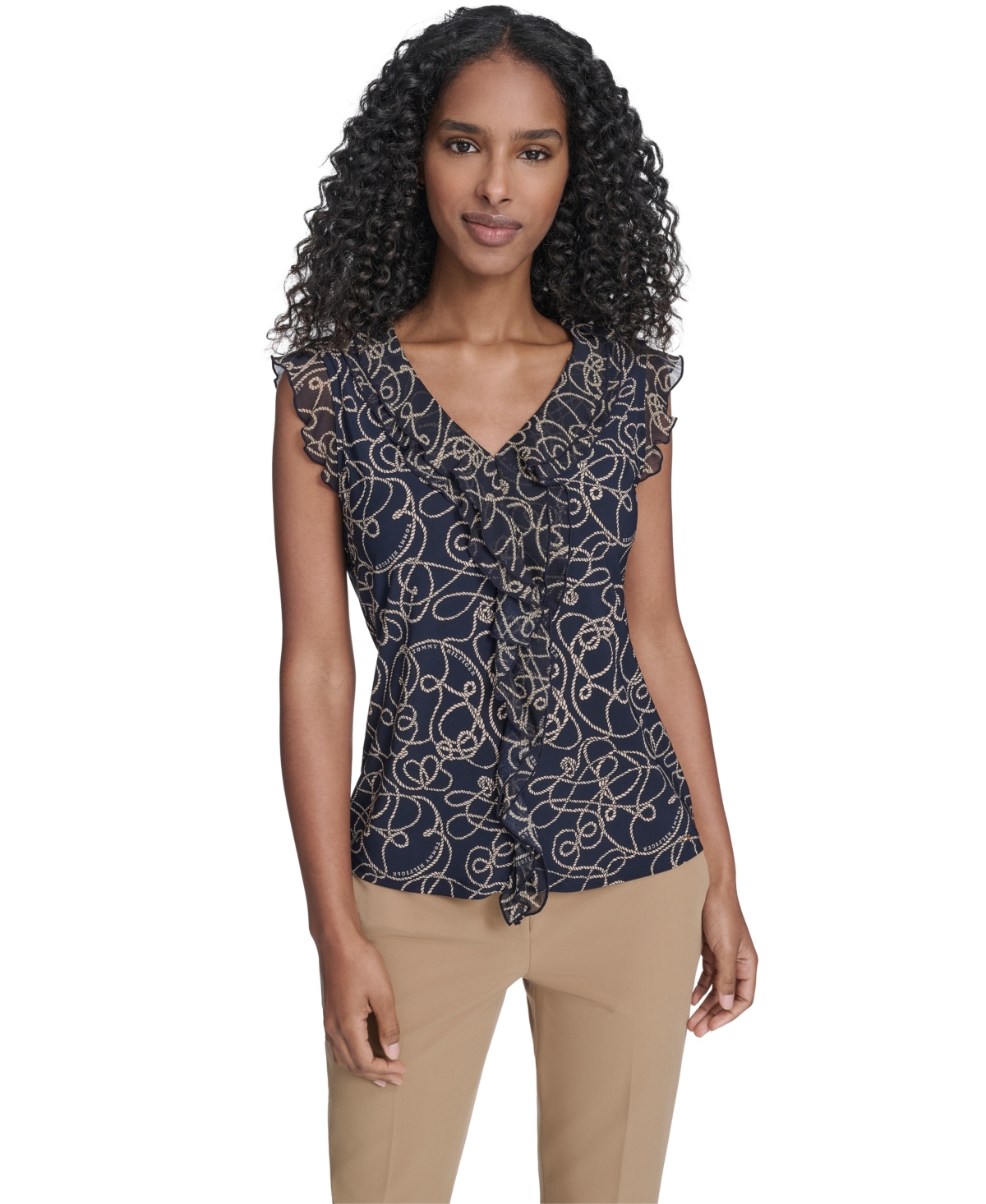 Click here for Tommy Hilfiger Womens Sleeveless Mixed Media Rope... prices