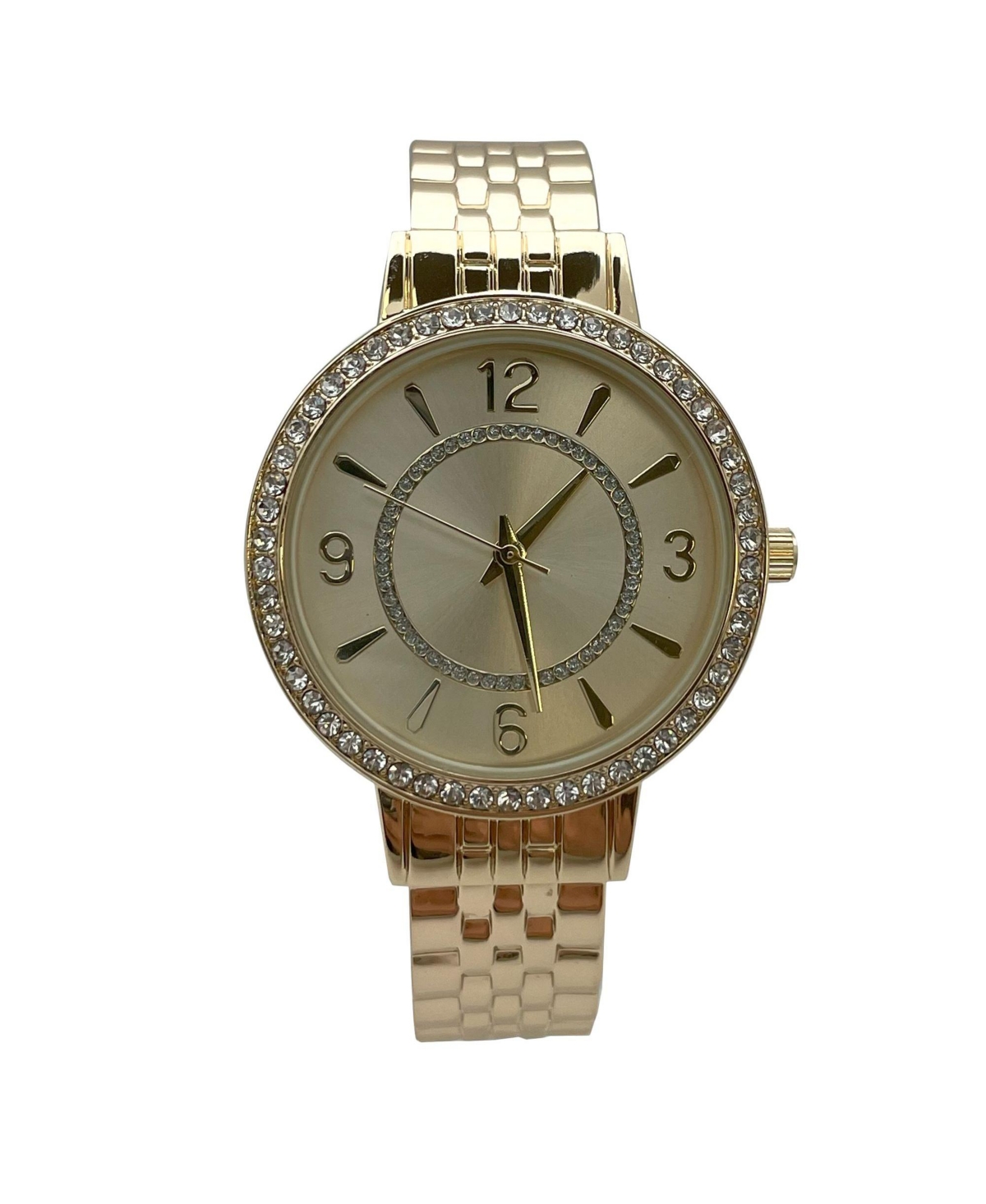 Click here for Olivia Pratt Gold Round Face Rhinestone Bezel Text... prices