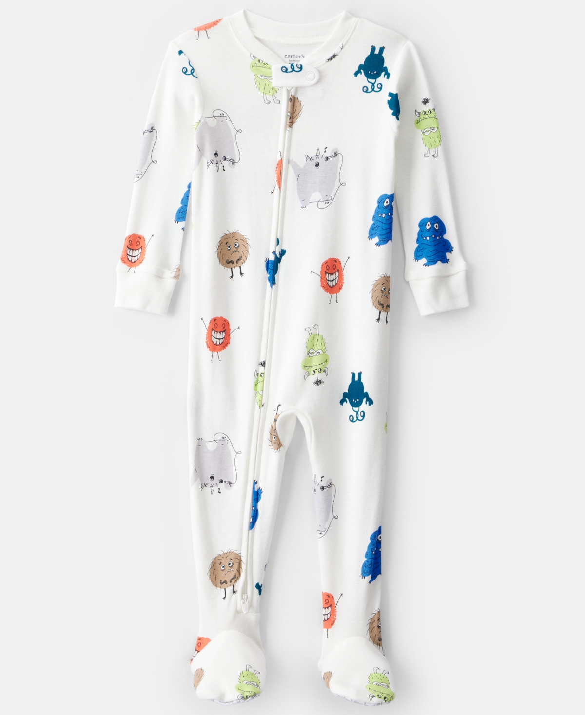 Click here for Carters Baby Boys Monster Print Footed Long-Sleeve... prices