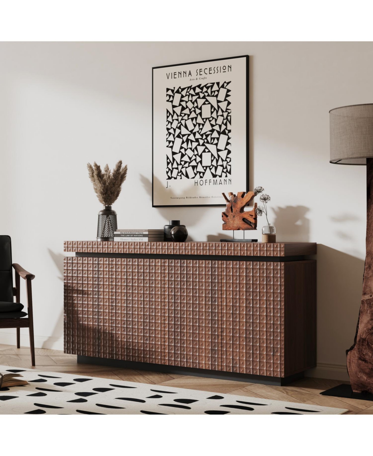 Click here for Streamdale Modern 4-Door Sideboard Buffet Cabinet... prices