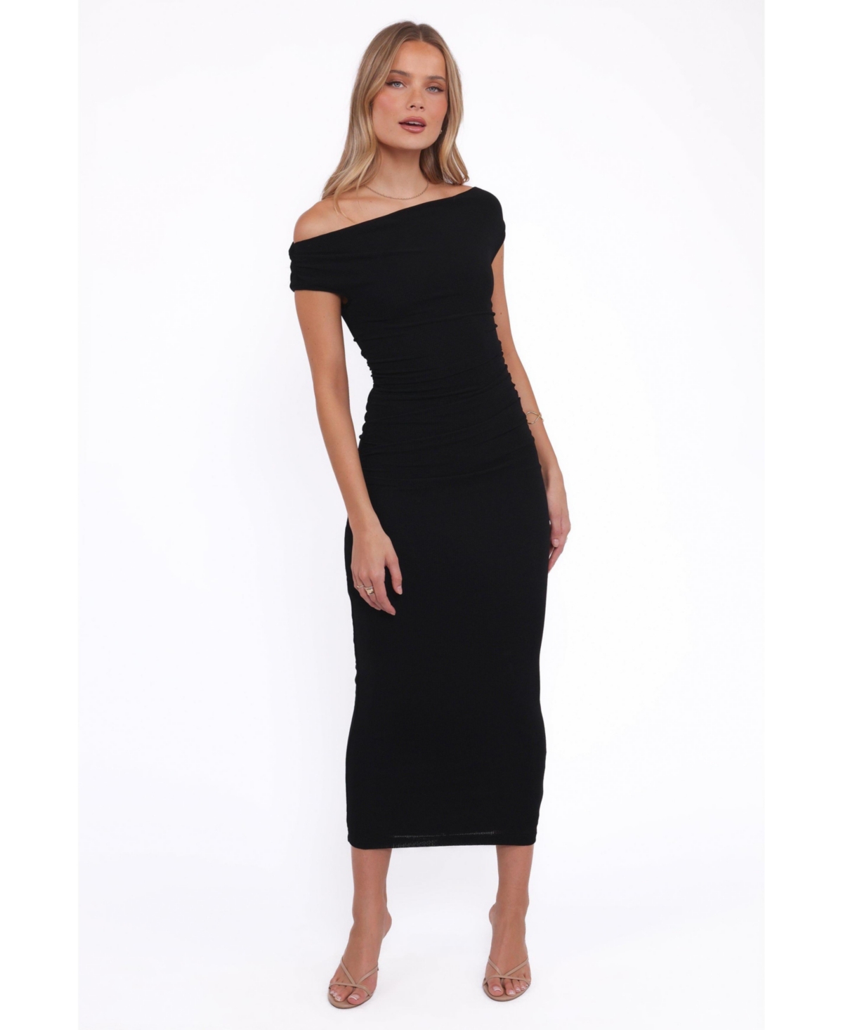 Click here for Petal and Pup Womens Spencer Off Shoulder Midi Dre... prices