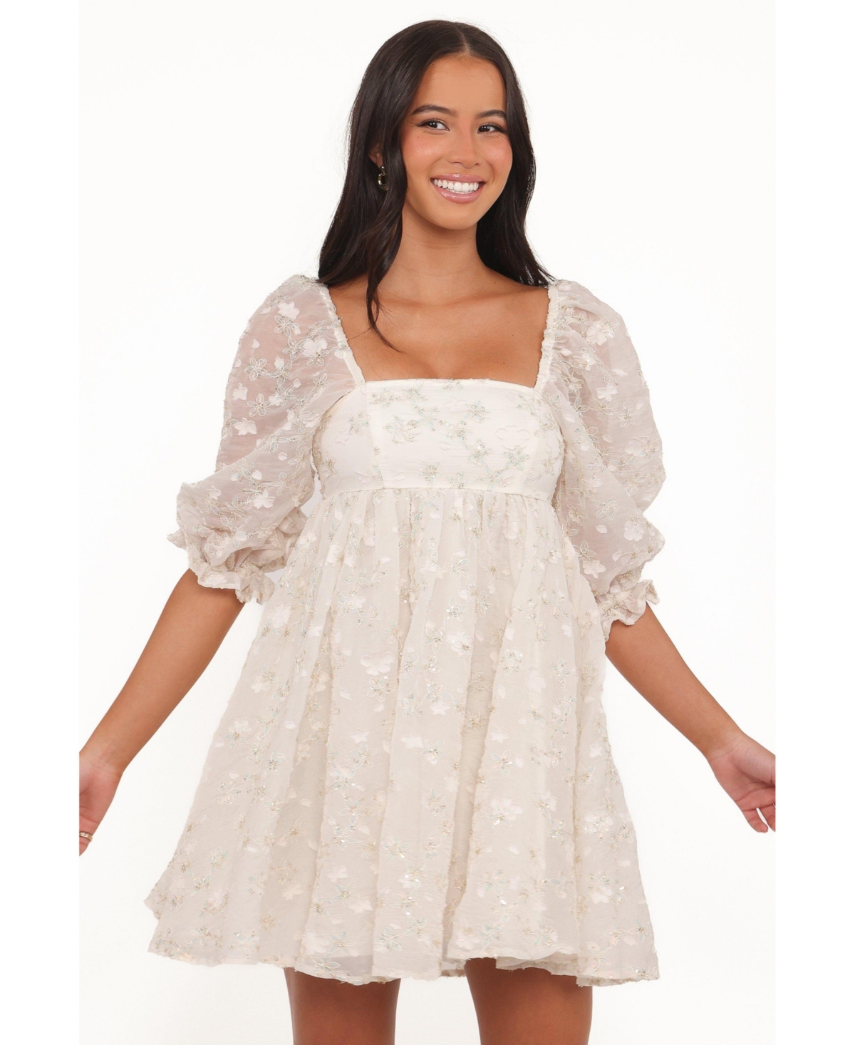 Click here for Petal and Pup Womens Lillan Mini Dress - Ivory seq... prices