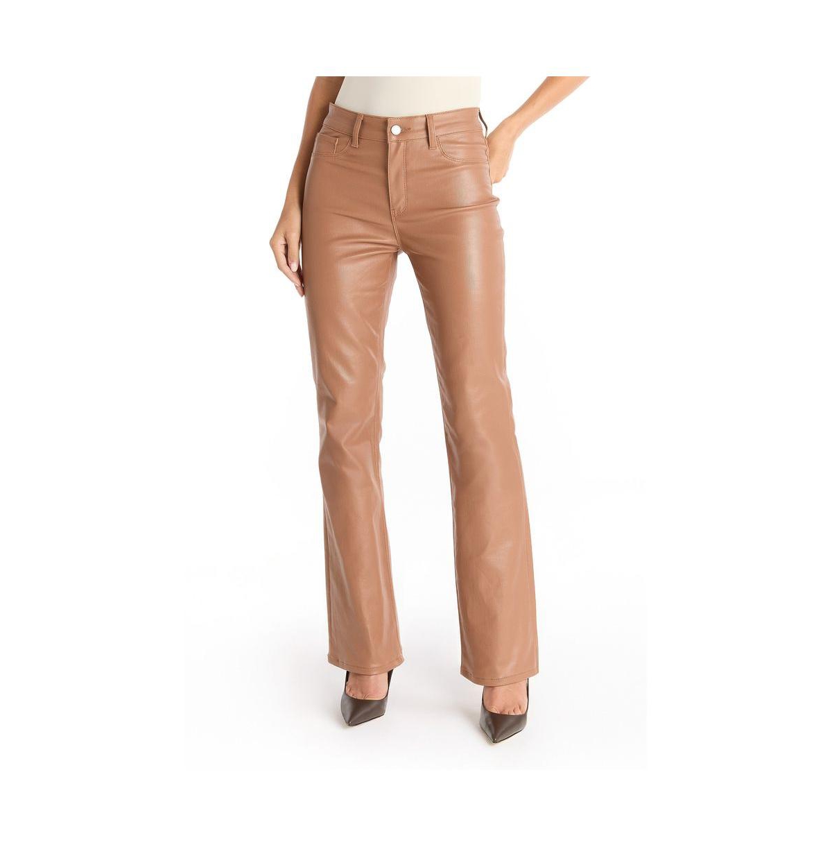 Click here for The Noli Shop Womens Aria Coated Flare Jean - Sang... prices
