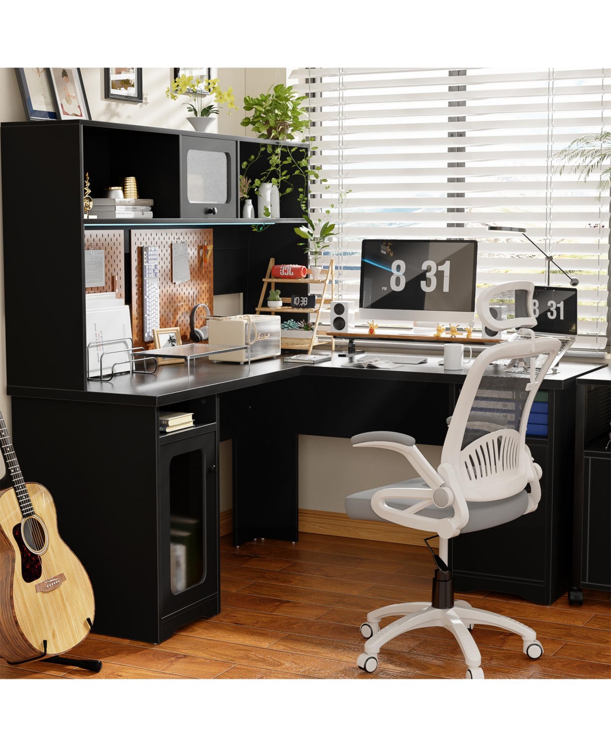 Click here for L Shaped Desk with Hutch  Corner Desk Workstation... prices
