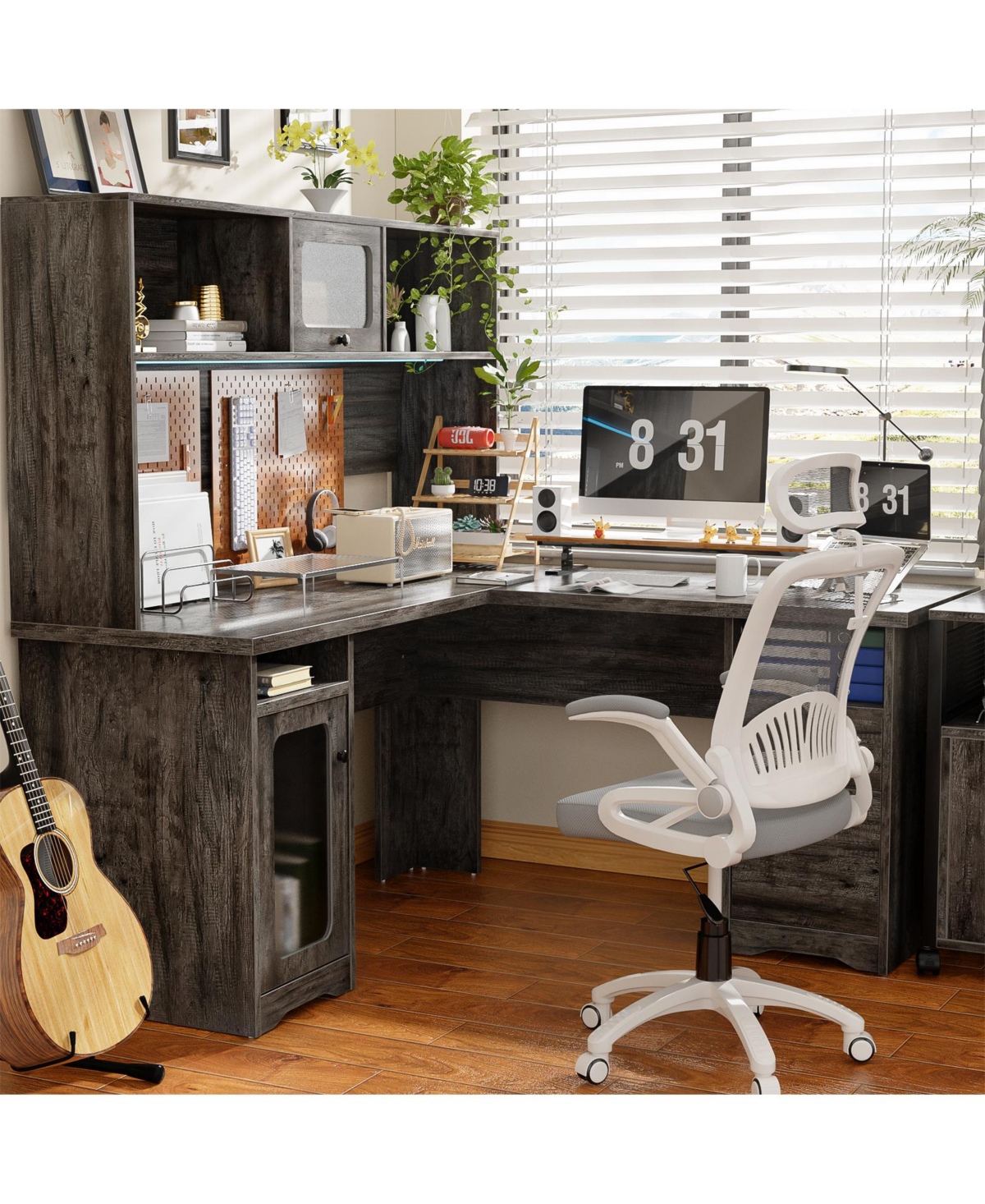 Click here for L Shaped Desk with Hutch  Corner Desk Workstation... prices