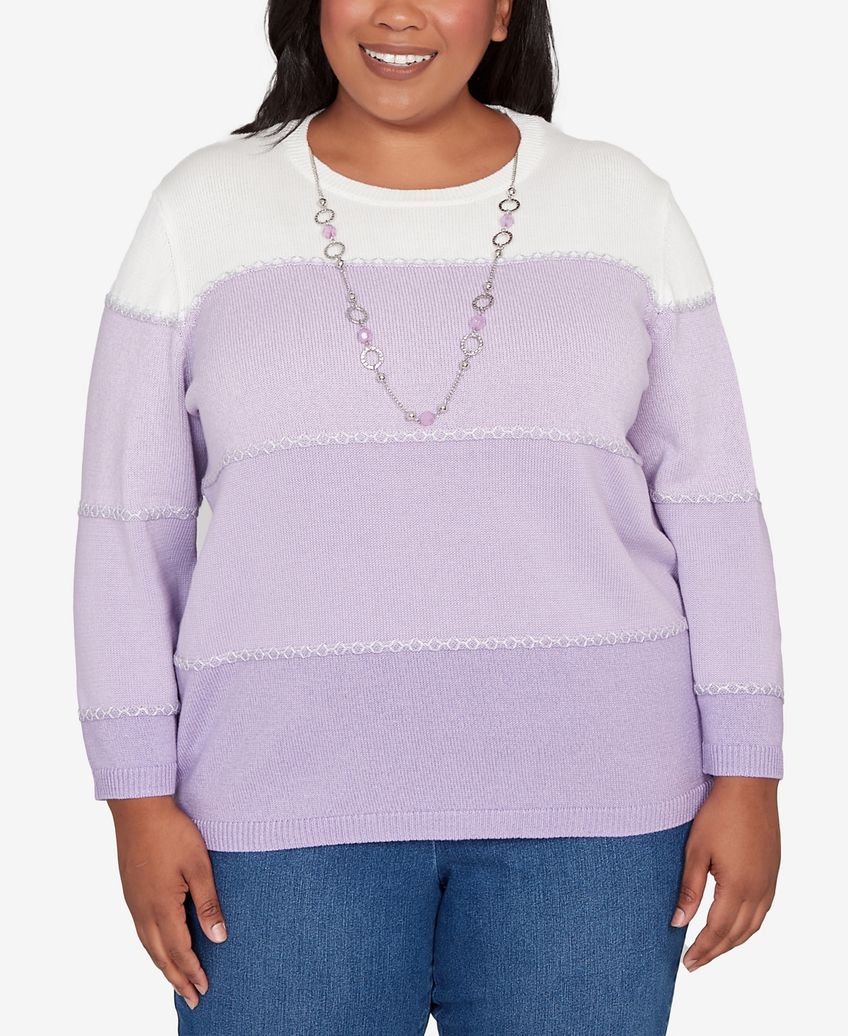 Click here for Alfred Dunner Plus Size Hilton Head Ombre Stripe S... prices