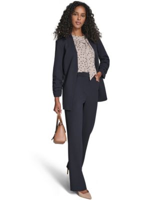 Click here for Calvin Klein Womens Scuba Crepe Long Sleeve Jacket... prices
