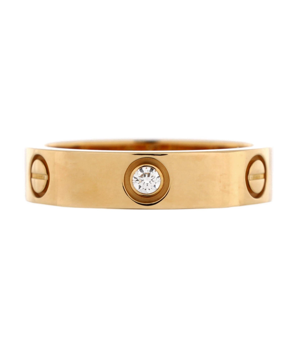 Click here for Pre-Owned Cartier Love 3 Diamonds Band Ring - 18k... prices