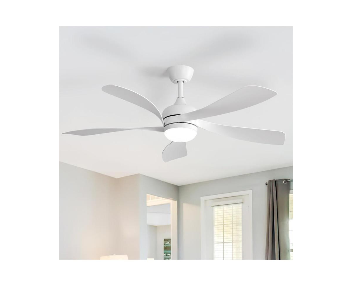 Click here for 52-inch White Modern Downrod Indoor Abs 5 Blades L... prices