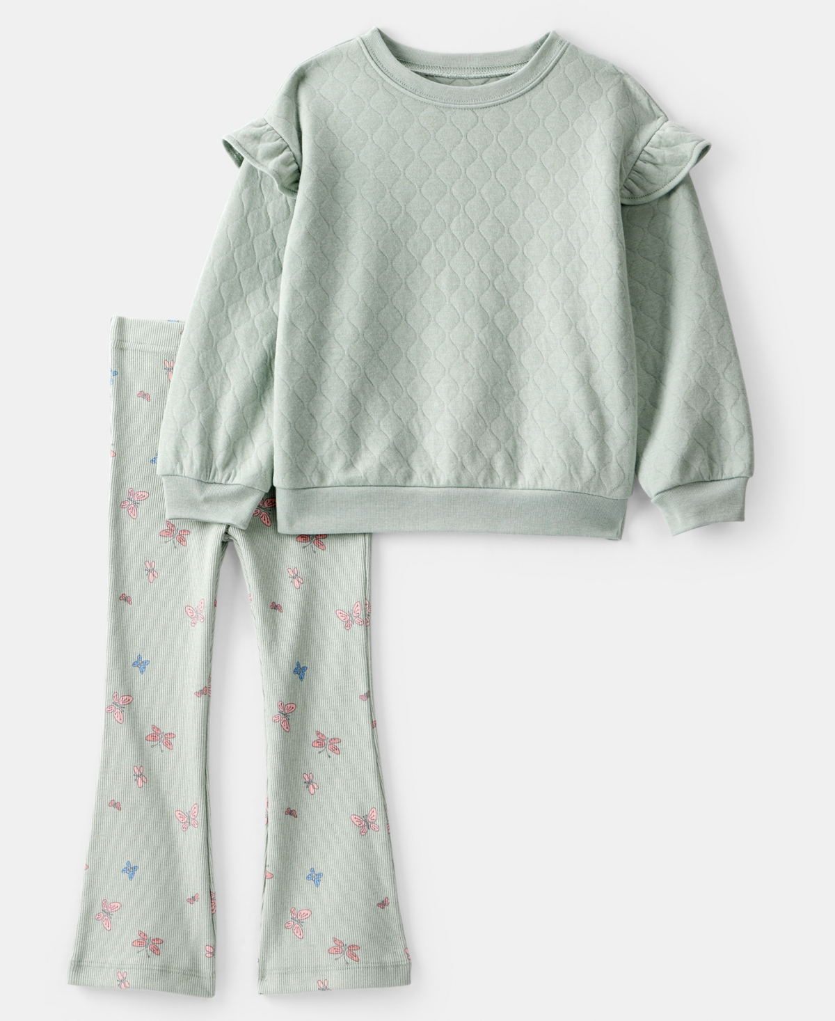Click here for Carters Girls Toddler 2T-5T 2-Piece Butterfly Long... prices