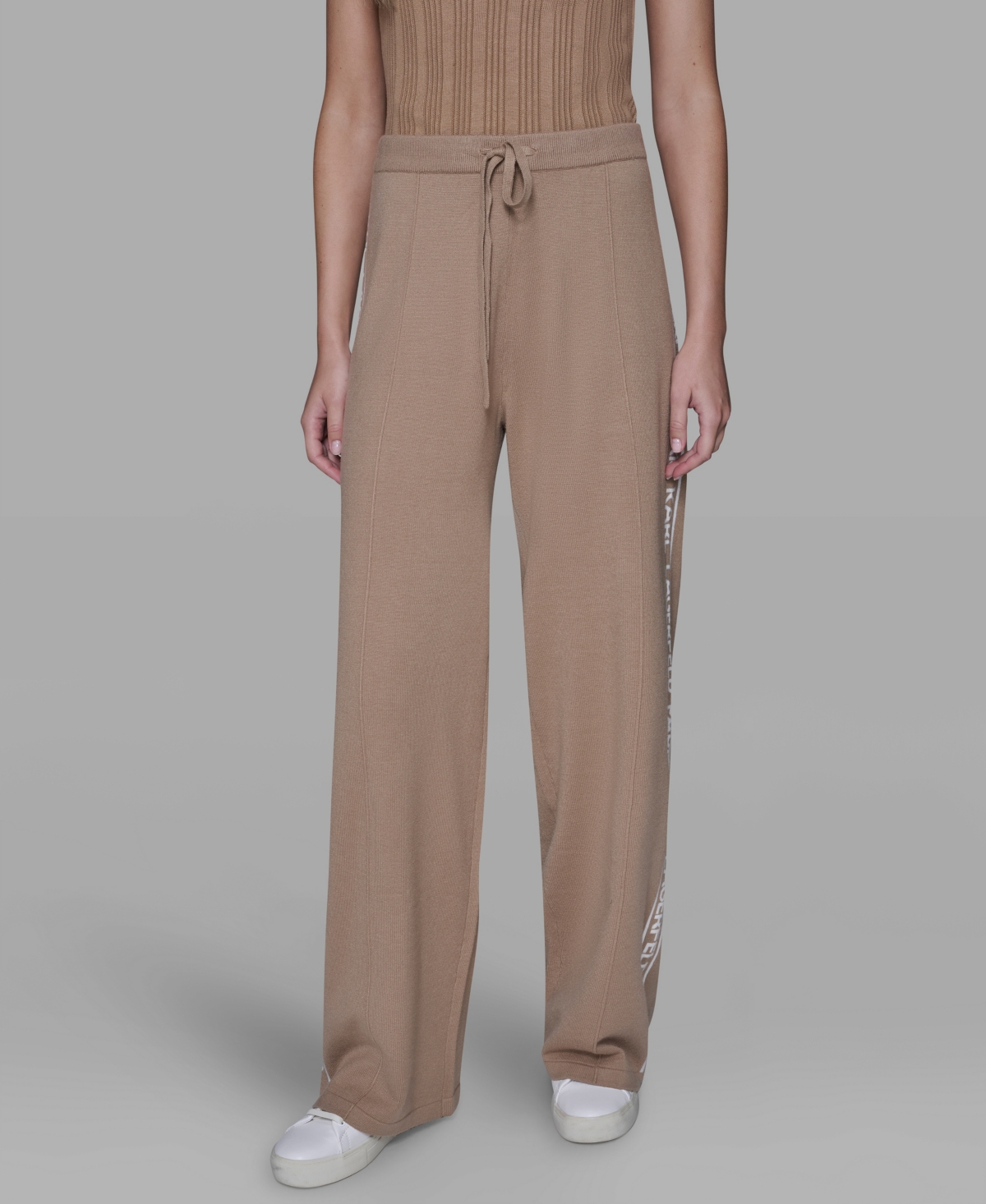 Click here for Karl Lagerfeld Paris Womens Logo Detail Pants - Ca... prices