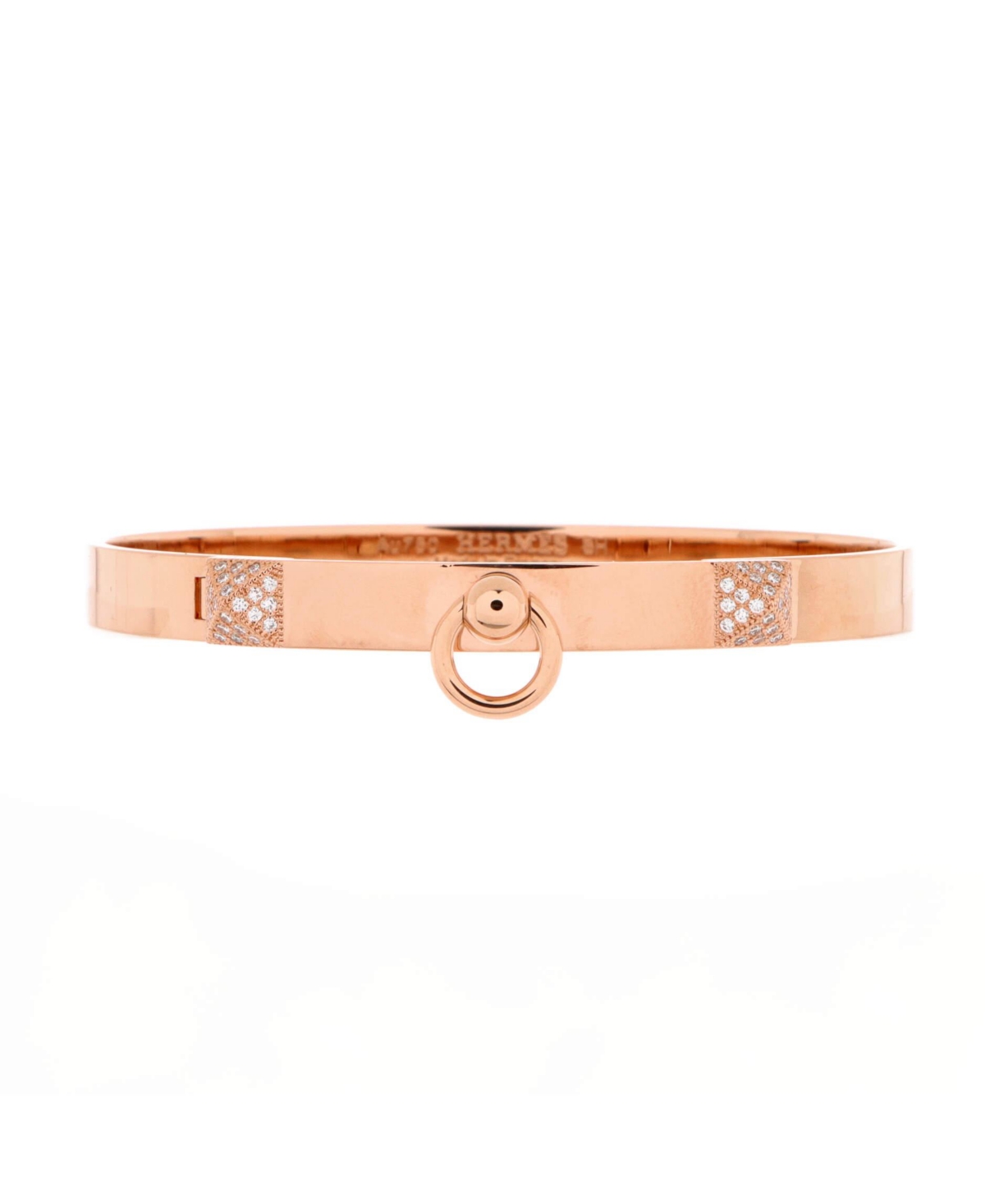 Click here for Pre-Owned Hermes Collier de Chien Bracelet - 18k r... prices