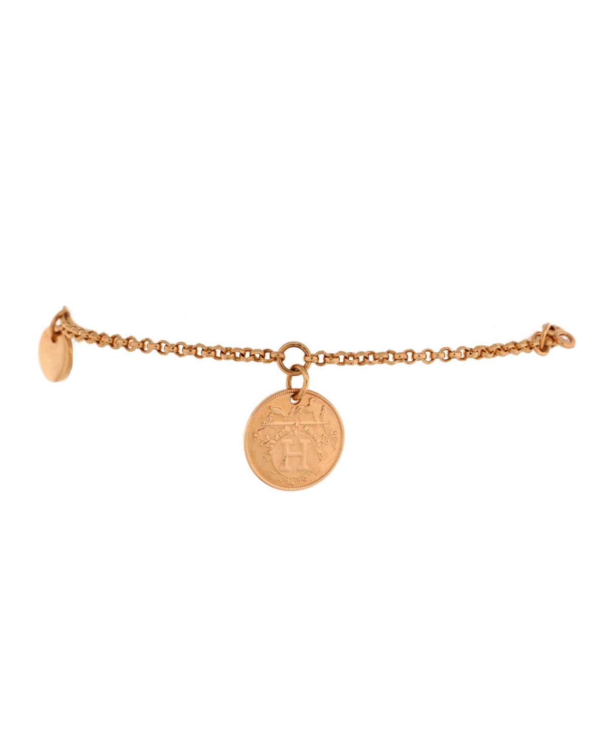 Click here for Pre-Owned Hermes Ex-Libris Bracelet - 18k rose gol... prices