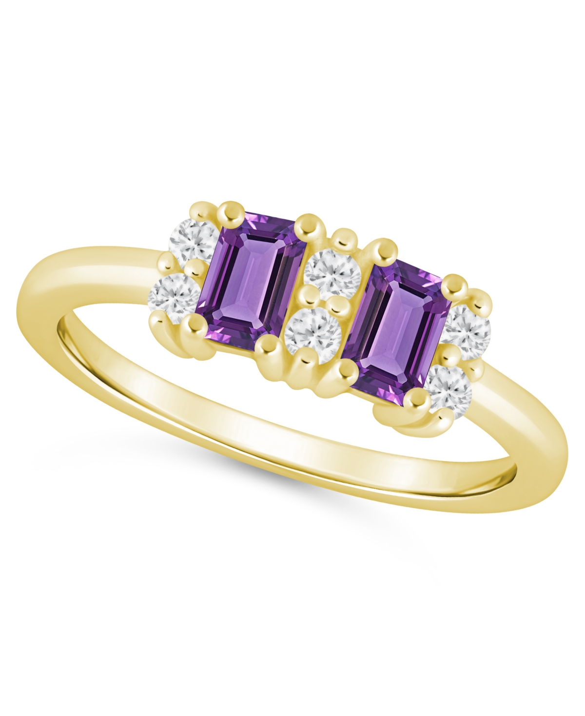 Click here for Macys Gemstone and Diamond (1/5 ct. t.w.) Ring in... prices