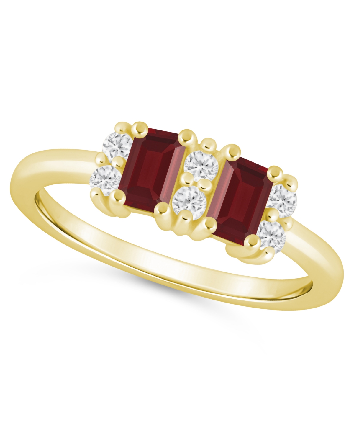 Click here for Macys Gemstone and Diamond (1/5 ct. t.w.) Ring in... prices