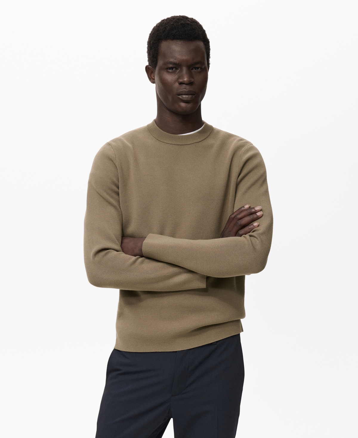 Click here for Mango Mens Medium-Knit Regular-Fit Sweater - Mediu... prices