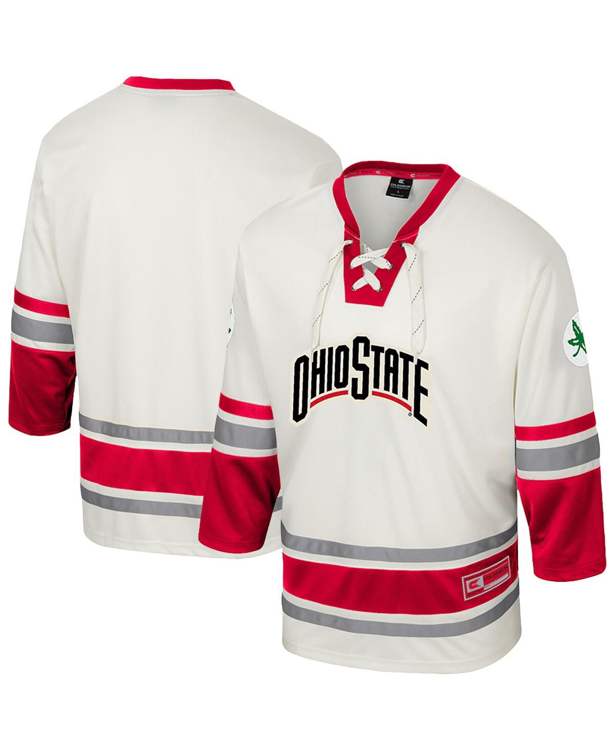 Click here for Colosseum Mens Cream Ohio State Buckeyes Puck Prou... prices