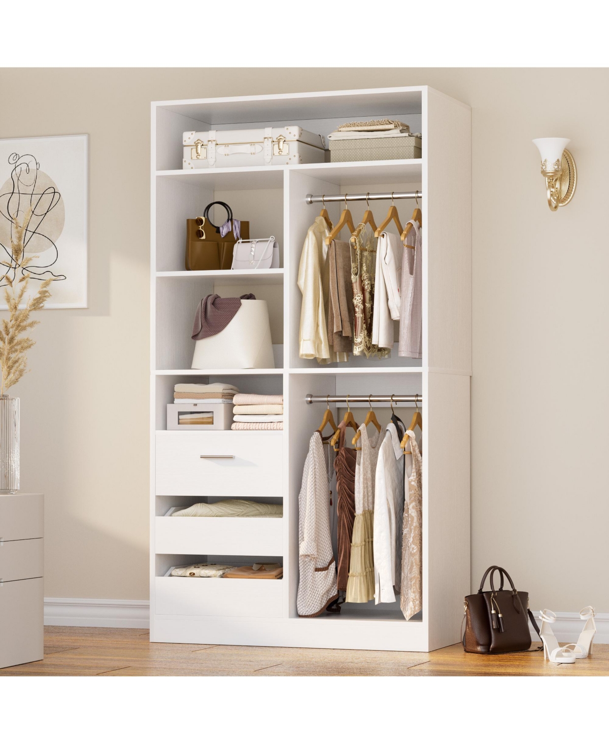 Click here for 36 Freestanding Walk-in Closet Organizer System wi... prices