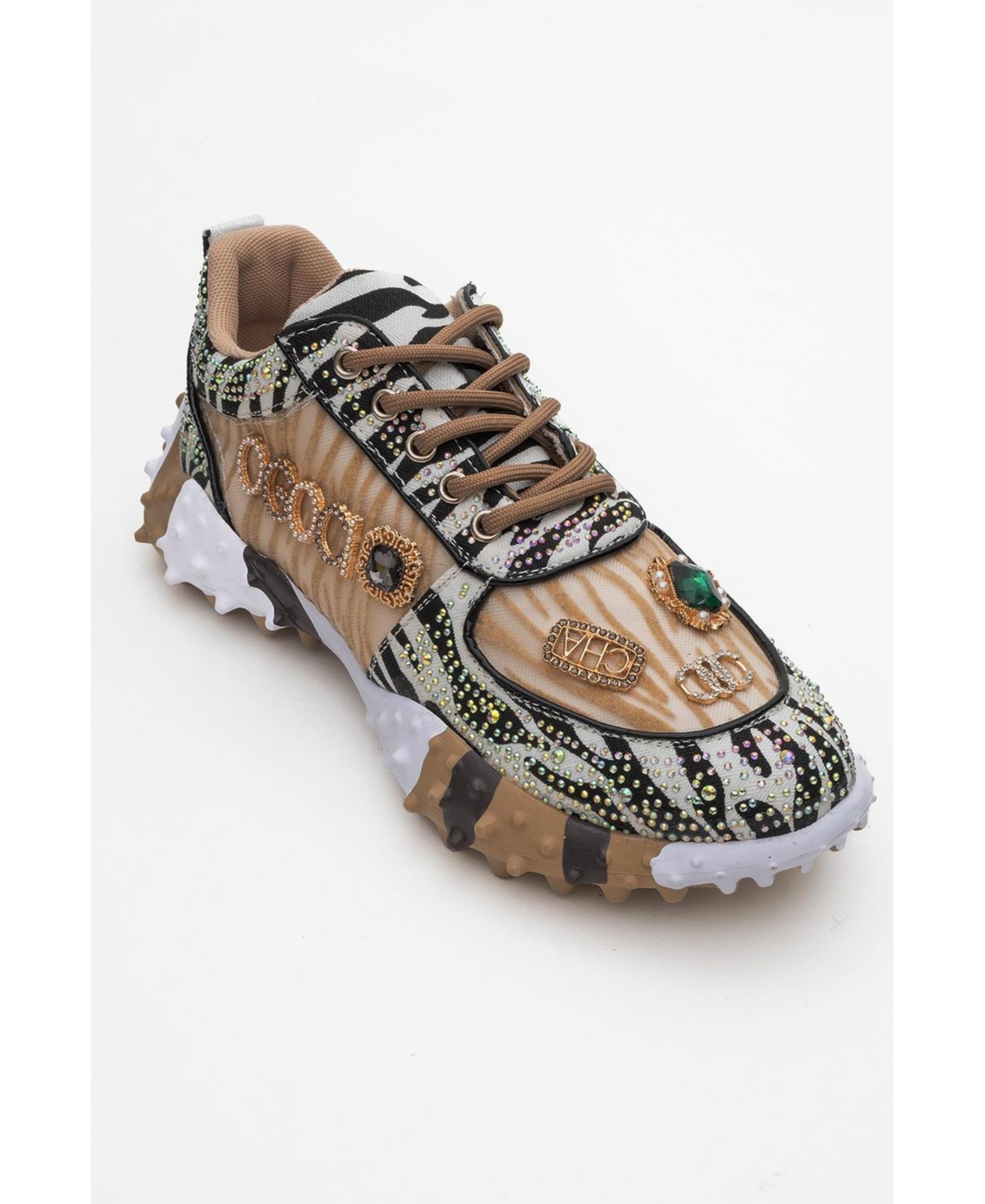Click here for Prologue Shoes Vero Jewel Sneakers (Women) - Beige... prices