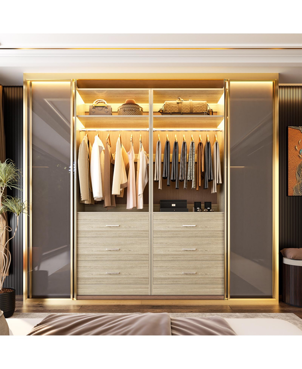 Click here for Freestanding 2FT Closet System with 3 Wooden Drawe... prices